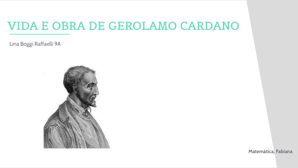 GEROLAMO CARDANO, LINA9A