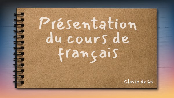 Diaporama 6e 2023 | Genially