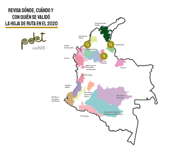 Mapa construcción participativa Hoja de Ruta PDET | Genially