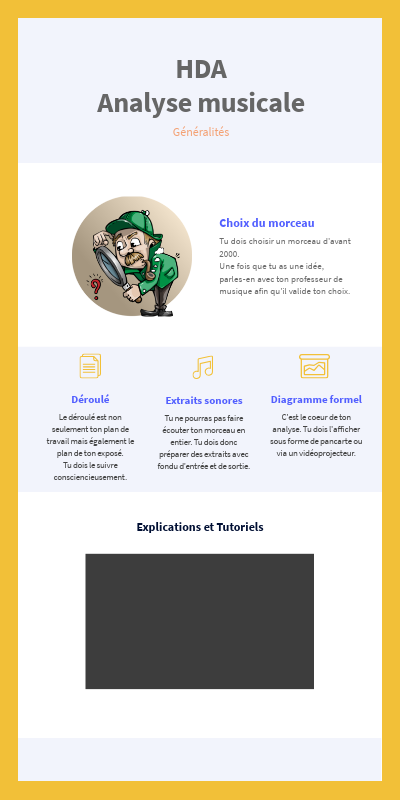 HDA Analyse d'un extrait musical | Genially