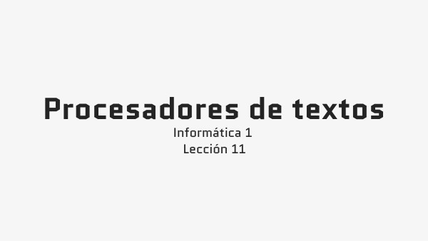 Bloque 3 / Informática / Procesadores de textos | Genially
