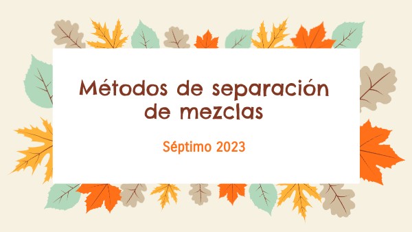 Tecnicas separación