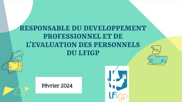 Responsable DP et Évaluation du LFIGP