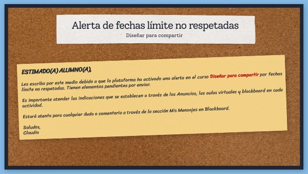 Alerta de fechas límite | Genially