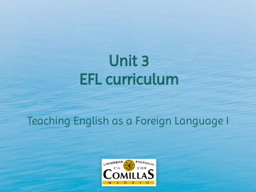 Unit 3 EFL curriculum