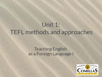 Unit 1 TEFL methods and approaches