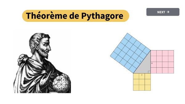 Pythagore 4e (théorème) | Genially