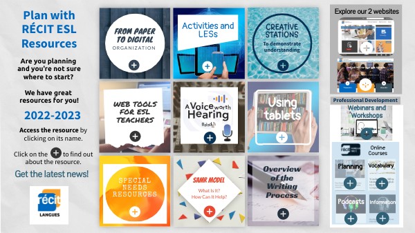 22-23 Plan with RÉCIT Resources | Genially