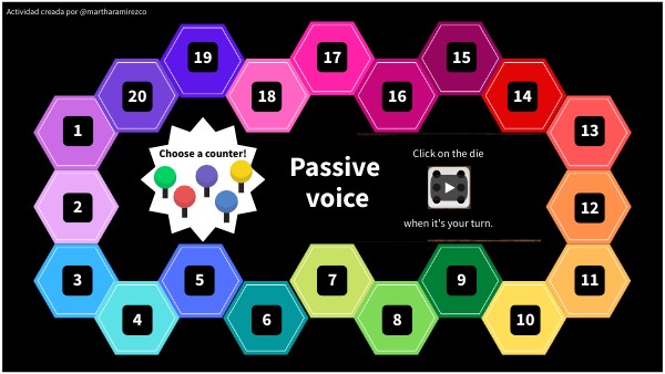 Passive voice gameboard | Genially