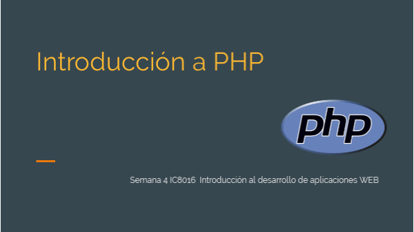 Introducción a PHP