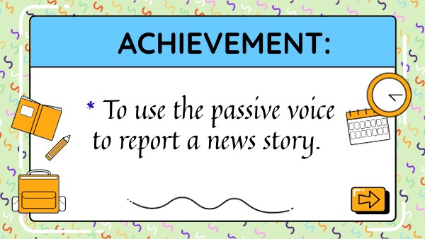PASSIVE VOICE - NEWS REPORT | Genially