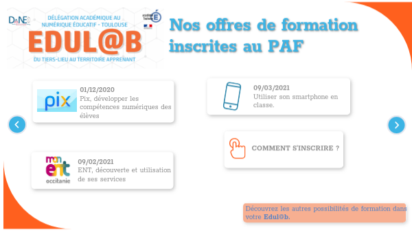 Edul@b de Brassac : offres de formation | Genially