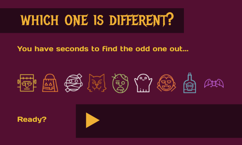 Odd one out Halloween | Genially