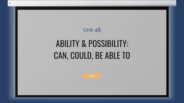 B1 - CAN, COULD, BE ABLE TO 4B | Genially