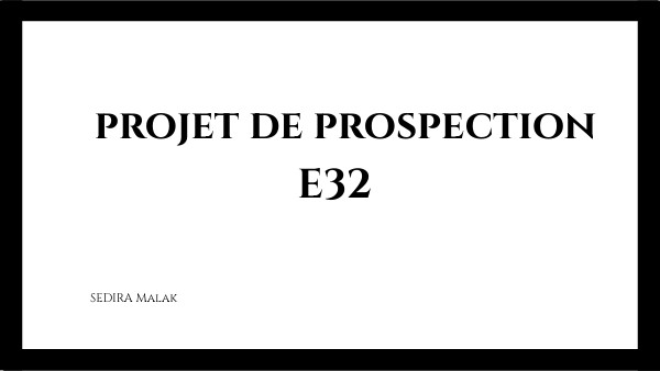 Prospection epreuve E32