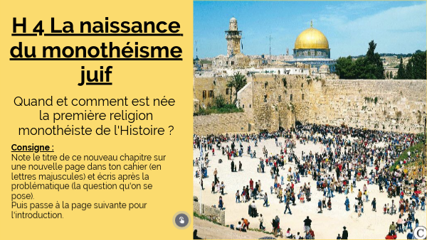 H 4 La naissance du judaïsme Version Confinement | Genially