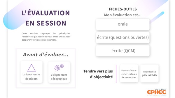 L'évaluation en session | Genially