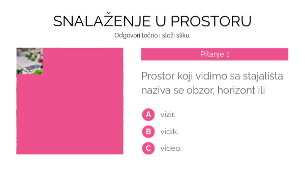 Snalaženje u prostoru, 3. razred | Genially