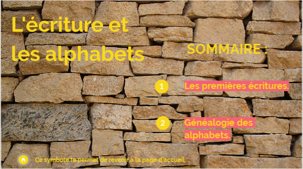 L'écriture et les alphabets