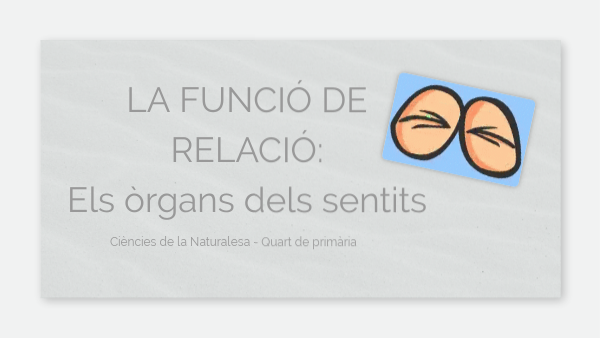 La funció de relació: els sentits_quart de primària | Genially