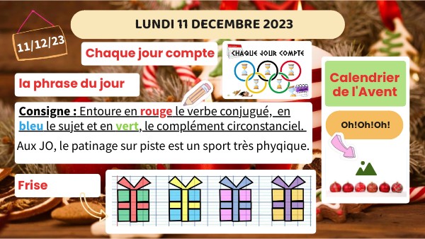 Semaine du 11 au 15 déc. | Genially