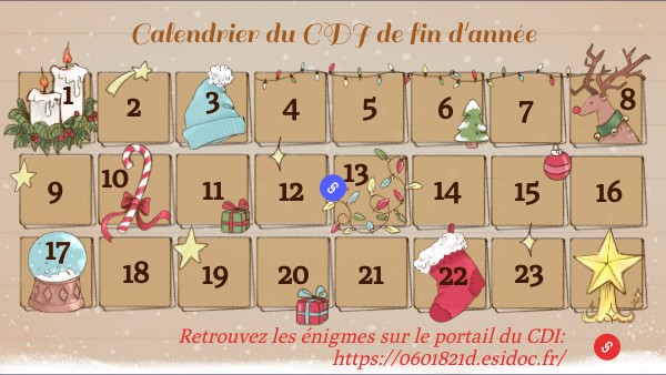 CALENDRIER DU CDI | Genially