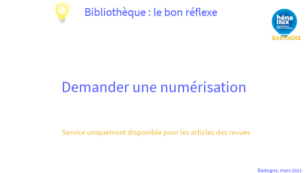 Demande de numérisation | Genially