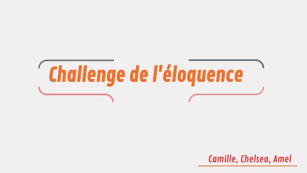 Logo éloquence challenge