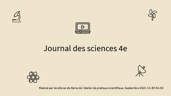 Journal des sciences 4e | Genially