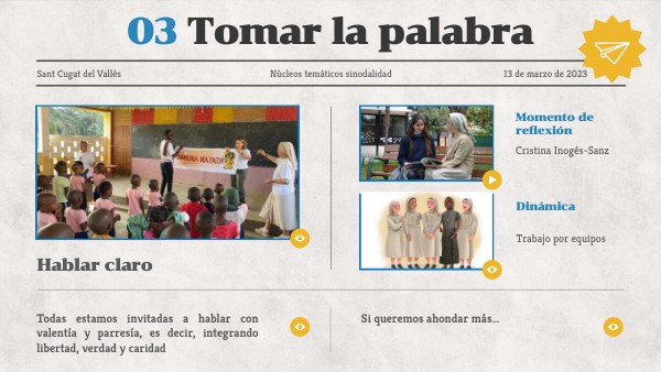 SINODALIDAD 03 HABLAR CLARO | Genially