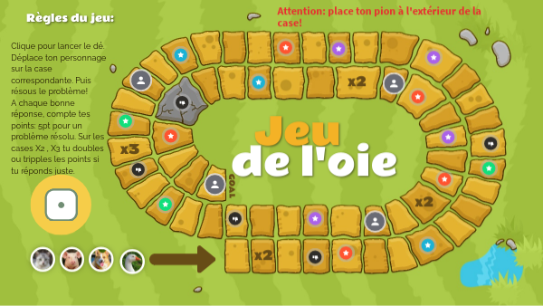 Jeu de l'oie mathématiques | Genially