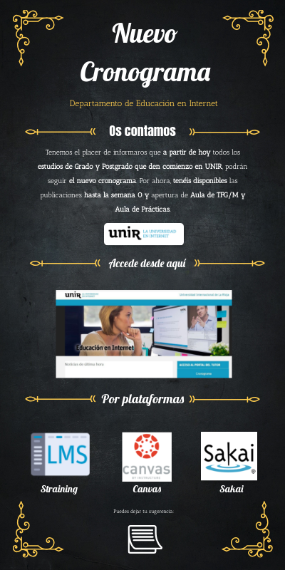 Nuevo cronograma | Genially