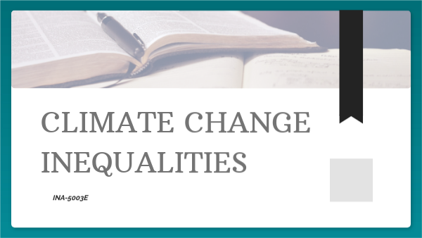 Climate Inequalities | Genially