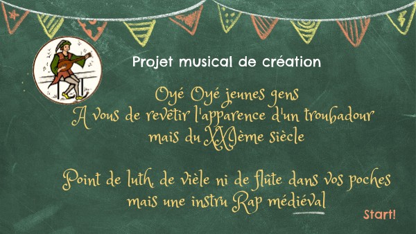 Projet musical Rap médiéval | Genially