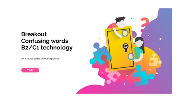 Breakout: confusing words, B2 TECHNOLOGY | Genially