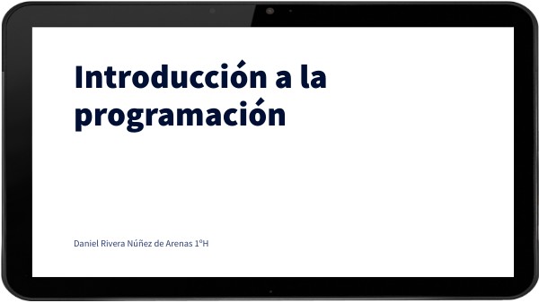 Presentación PROGRAMACIÓN TIC | Genially