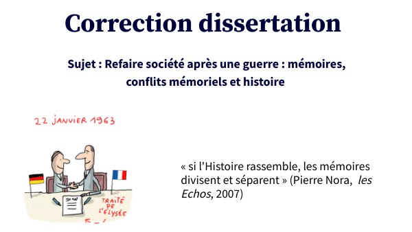 correction histoire et mémoires