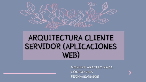 Arquitectura Cliente Servidor