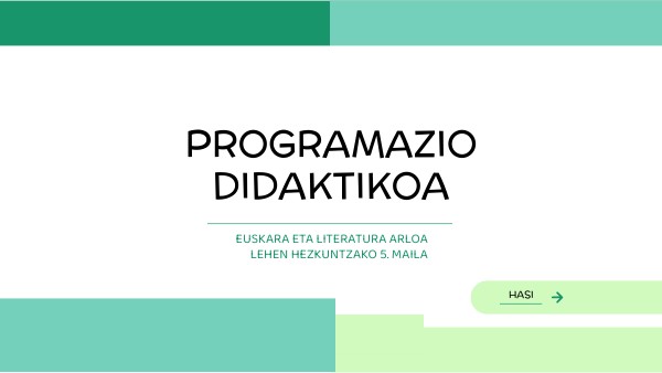 PROGRAMAZIO DIDAKTIKOA