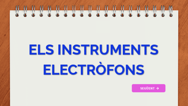 ELS INSTRUMENTS ELECTRÒFONS | Genially