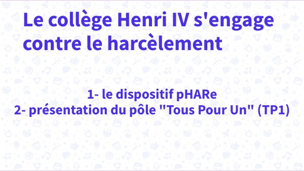 Présentation pôle TP1 | Genially