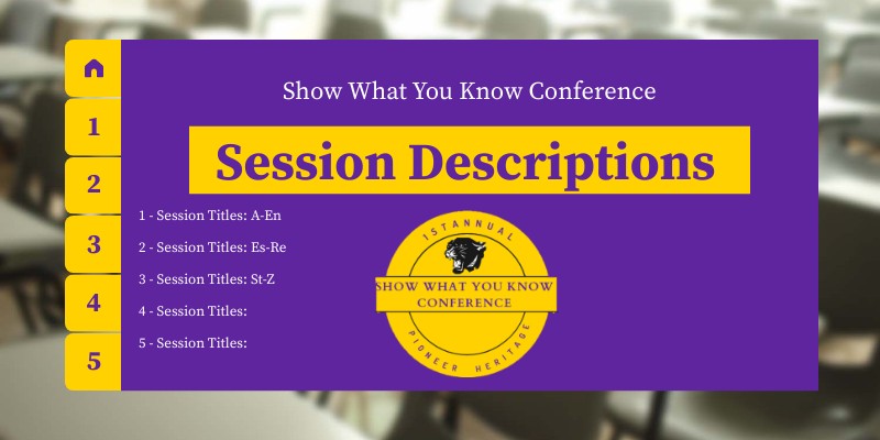 PHMS SWYK Session Descriptions