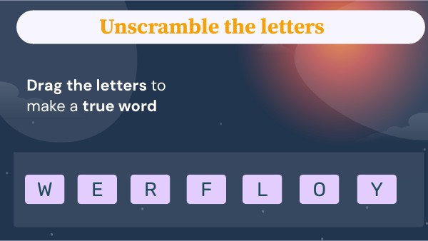 UNSCRAMBLE THE LETTERS | Genially