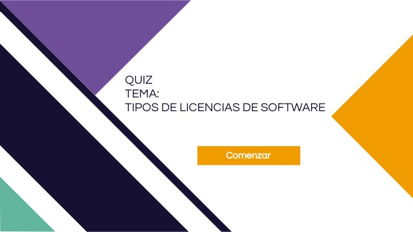 QUIZ Tipos de Licencias de Software | Genially
