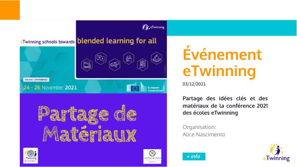 Conférence annuelle des écoles eTwinning 2021 | Genially