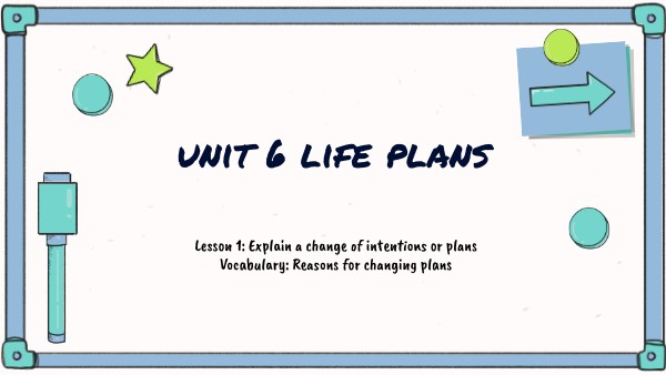 Unit 6 vocabulary life plans