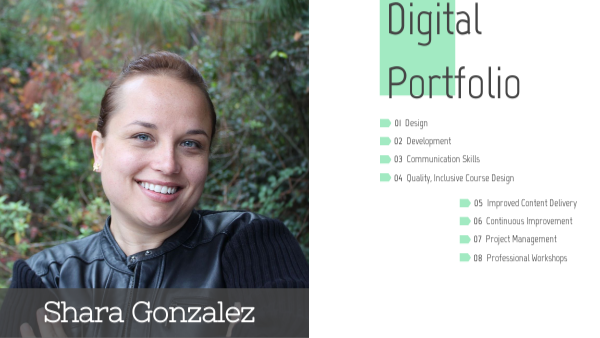 Shara Gonzalez Digital Portfolio WGU