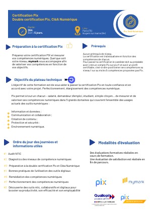 Modèle fiche plateau technique PIX | Genially