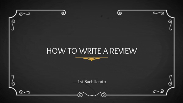 HOW TO WRITE A REVIEW | Genially