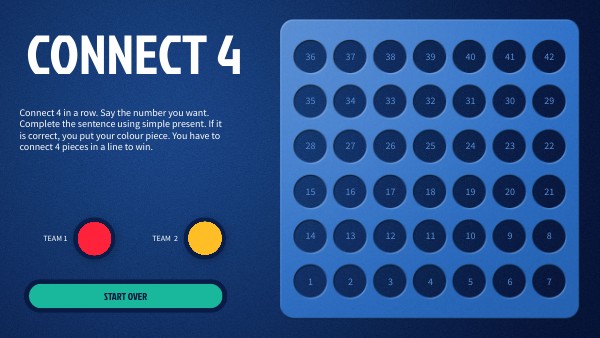CONNECT 4 - simple present | Genially